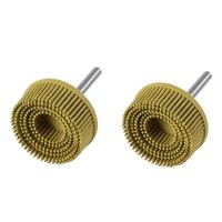 China Metal Coating Removal Disc with 6mm Shank 2 Inch Bristle Disc Grits120 80 50 and Emery for sale