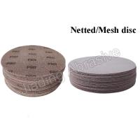 China Aluminum Oxide Abrasive 6 Inch Mesh Sanding Discs Hook and Loop 80 100 120 150 320 Grit for sale