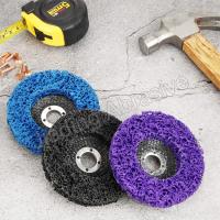 China Versatile Abrasive Tools with Blue Poly Strip Wheels in Black Purple and Orange for sale
