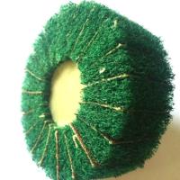 China 2inch 3inch Non Woven Abrasive Drill Buffing Wheels Red Fine Green Coarse 1/4 Inch Shank for sale