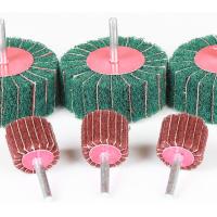 China 2inch 3inch Non Woven Abrasive Drill Buffing Wheels Red Fine Green Coarse 1/4 Inch Shank for sale