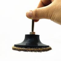 China 3inch 75MM BBL Non Woven Surface Conditioning Sanding Disc with Type R Male Connector for sale