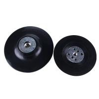 China Black Medium Flexible Density Backing Pad M14 Thread Sandpaper Grinding Disc Polishing Pad Buffing Wheel for sale