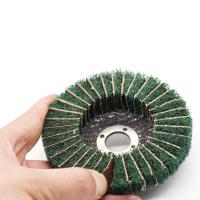China 4.5 Inch Abrasive Disc Non Woven Surface Conditioning Flap Wheels for Angle Grinder for sale