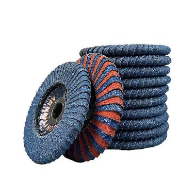 China Zirconia Flap Discs Grit 60 4.5inch Diameter Curve Radial Type Customized Support OEM for sale