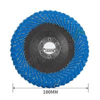 China Zirconia Flap Discs Grit 60 4.5inch Diameter Curve Radial Type Customized Support OEM for sale