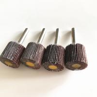 China Aluminum Oxide Abrasive Flap Wheel Sander Set 40/60/80/120 Grits Mounted on 6mm Shank for sale