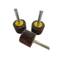 China Aluminum Oxide Abrasive Flap Wheel Sander Set 40/60/80/120 Grits Mounted on 6mm Shank for sale