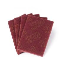 China Customized 3M 7447 Non Woven Pad for Polishing 150x230MM Red Gray Tan Free Sample for sale