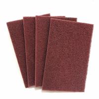 China Customized Support ODM 6x9inch150x230MM Red Gray Green Non Woven Hand Polishing Pad for sale