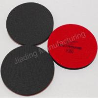 China Red Black Round 5inch 6inch Double Side Sponge Pad Disc Mirka Foam Wet Dry Sanding Block for sale