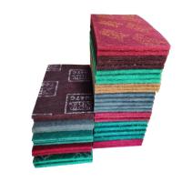 China Green Nylon Non Woven Abrasive Hand Pad TAN 7440 7447 for Polishing 6x9inch150x230mm for sale