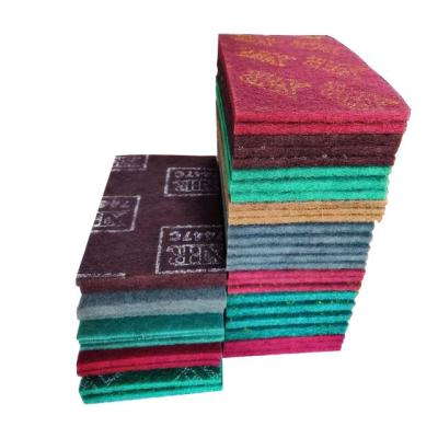 China Green Nylon Non Woven Abrasive Hand Pad TAN 7440 7447 for Polishing 6x9inch150x230mm for sale