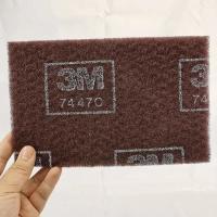 China Green Nylon Non Woven Abrasive Hand Pad TAN 7440 7447 for Polishing 6x9inch150x230mm for sale
