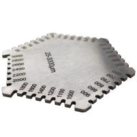 China Highly Durable Wet Film Comb Thickness Gauge Stainless Steel 25-3000um Hexagon Paint for sale