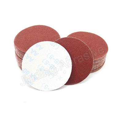 China 300mm 350mm RED Hook Loop Sandpaper for Epoxy Floor Grinding Cement Wall Sanding Disc for sale