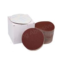 China 300mm 350mm RED Hook Loop Sandpaper for Epoxy Floor Grinding Cement Wall Sanding Disc for sale