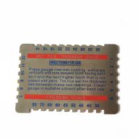 China Wet Film Thickness Gauge Comb 1-80 Mil Scale Step and Notched for Customized Paints Resins for sale