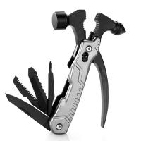 China 135 x 75 mm Outdoor Camping Multi Tool Survival Gear 12 in 1 Tools Multifunctional Car Safety Hammer 300 G for sale