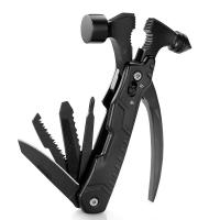 China Logo Service Multitool Camping Accessories with Hammer Knife 12 In 1 Survival Tools for sale