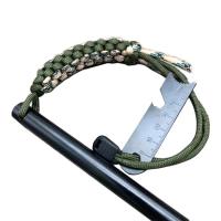 China 4 Inch Survival Ferrocerium Drilled Flint Fire Starter with Paracord Handle Versatile for sale