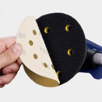 China 5 inch/125 mm Hook Loop Discs Yellow-120 Grit Sanding Pad Disc for Orbital Sander for sale