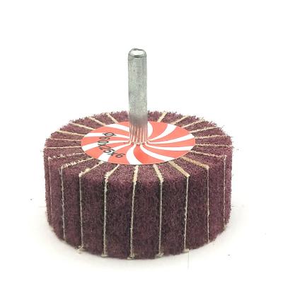 China Aluminum Oxide ABRASIVE WHEEL Non Woven Flap Wheel Drill 50x26x6mm Mounted on Nylon Shank for sale