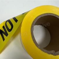 China Non Adhesive PE Warning Barricade Tape 75mm Width or Customized Yellow Red Color Printing for sale