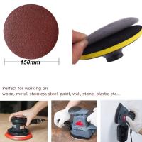 China Carbon Steel 6 Inch 150mm Dry Sandpaper 60-1200 Grit Round Sand Paper for Metal Wood for sale