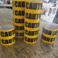 China PE Yellow/Black Print Barricade Caution Warming Tape Width 25mm for sale