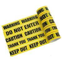 China 7.5cm*1000 ft Non-Adhesive Yellow Caution Marking Barrier Tape 0.06mm 0.08mm for sale