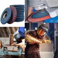 China OBM Supported Zirconia Flexible Radial Abrasive Flap Disc with Fiberglass Backing Pad for sale