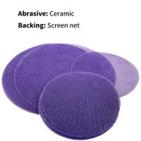 China Professional Purple Ceramic Mesh Sanding Disc for Metal Wood Steel Circular Sanders for sale