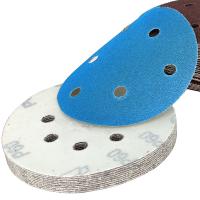 China Blue Zirconia Paper Multi-Holes Film Sanding Disc for 6inch 9inch Sander Performance for sale