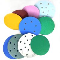 China 3m 5 inch sandpaper sanding disc for metal wood steel 6 holes orbit sander round paper for sale