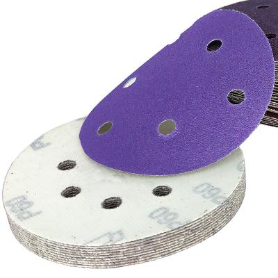 China Professional 6 inch Purple Abrasive Sanding Disc for Car D Weight Paper for sale