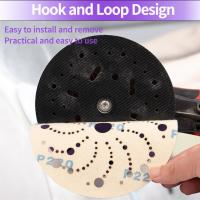 China 125MM Multiple Holes Round Disc Purple Ceramic Film Sanding Disc for Polishing Workpiece for sale