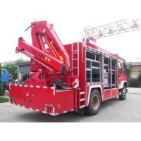 China ISUZU FVR 240HP 5 Ton Crane Rescue Fire Truck 4x2 Emergency Fire Fighting Vehicle for sale