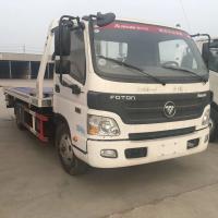 China Foton 4x2 4 Ton 130HP Flatbed Tow Truck Road Recovery Wrecker for sale