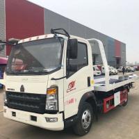 China Sinotruk HOWO 4 Ton Flatbed Tow Truck 4x2 105KW 143HP Platform Wrecker Heavy Duty for sale