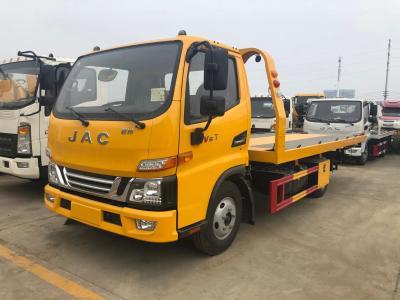 China JAC 5 Ton Flatbed Wrecker Towing Truck 5500mm Platform Hydraulic Recovery Vehicle for sale