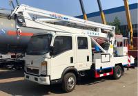China Sinotruk HOWO 12m Aerial Platform Truck Mounted Bucket Lift Cherry Picker 200kg for sale