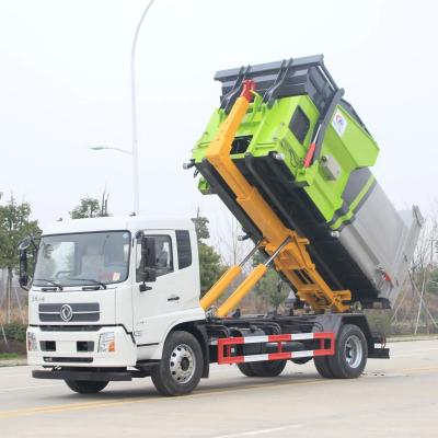 China Dongfeng Kingrun 10cbm 15ton Hook Lift Garbage Collection Truck for Municipal Waste for sale
