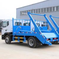 China 10cbm Dongfeng Swing Arm Garbage Truck 160HP Euro III Refuse Collection Vehicle for sale