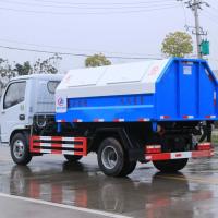 China Dongfeng 5CBM Hook Lift Side Loading Garbage Compactor Truck 102HP for sale