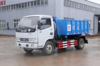 China Dongfeng 4cbm Roll Off Refuse Collector Truck Hook Lift Garbage Truck 6000kg GVW for sale