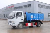 China Dongfeng 4cbm Roll Off Refuse Collector Truck Hook Lift Garbage Truck 6000kg GVW for sale
