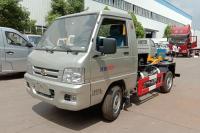 China Foton 3cbm Hook Lift Arm Garbage Truck 3000 Liters Hydraulic Waste Transfer Vehicle for sale