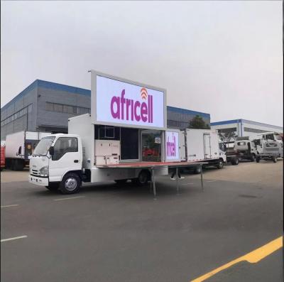 China Isuzu 4x2 Outdoor Digital LED Advertising Billboard Truck with P6 Full-Color Display Screen 6.63m2 for sale