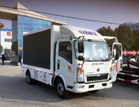 China Sinotruk HOWO P6 P8 LED Panel Advertising Truck 5995mm 72KW Outdoor Full Color Display for sale